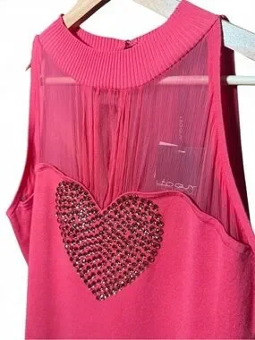 Leo Guy | Tops | Leo Guy Rhinestone Candy Pink Going Out Top Party ...